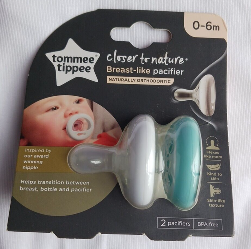 Tommee Tippee Closer To Nature Pacifier Breast-Like Shape 0-6 Months 2pk NIP 666519333208 | eBay