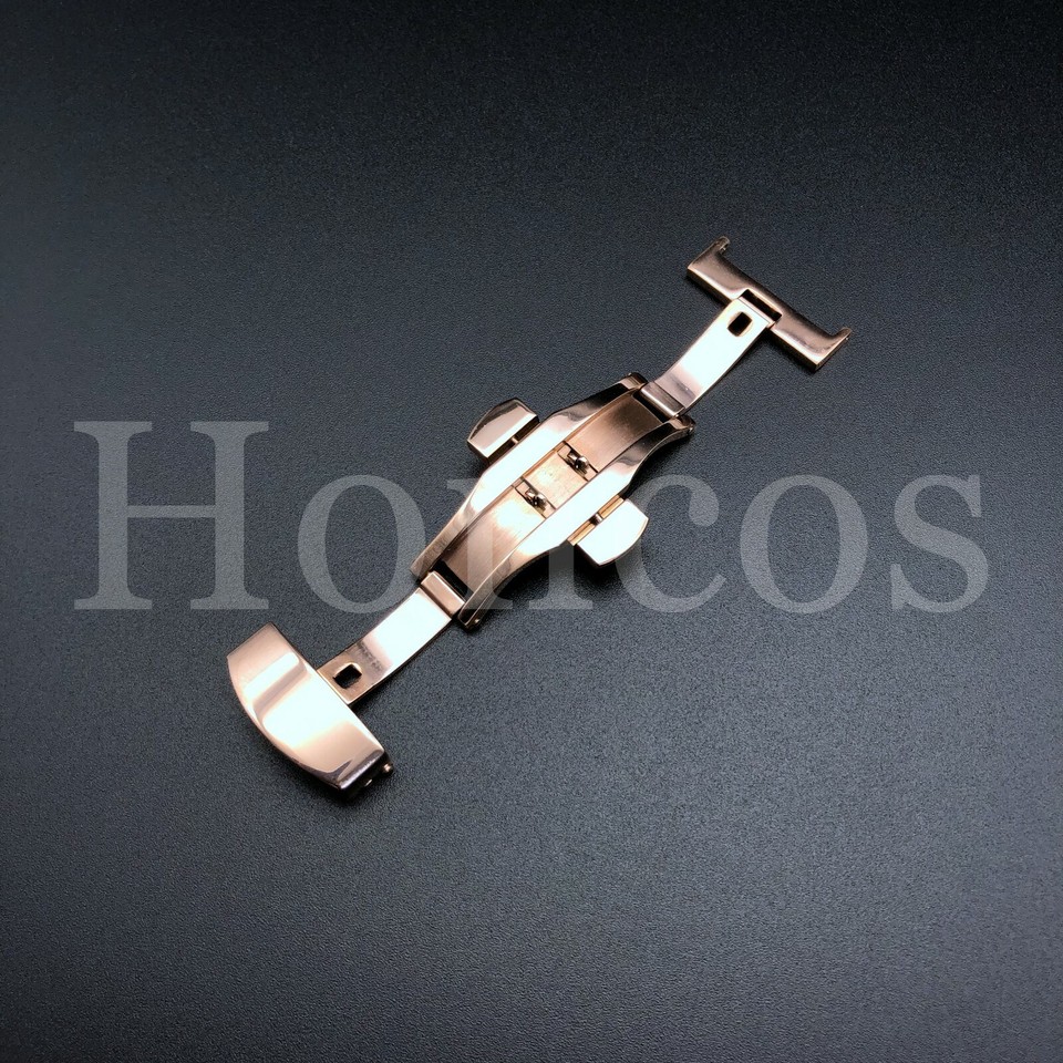 US Stainless Steel Watch Butterfly Clasp Deployment Push Button Buckle ...