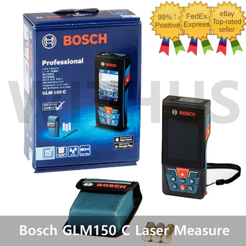 Bosch GLM150 C Pro Distance Meter Laser Measure Bluetooth IP54 Sloping ...