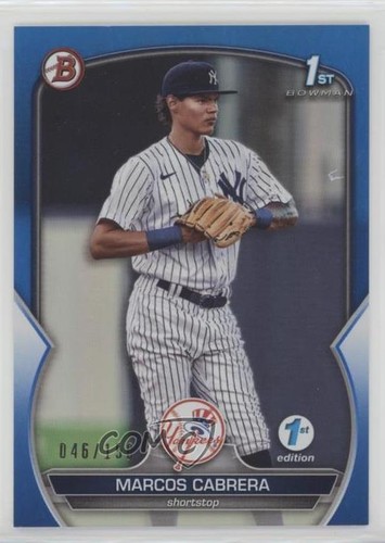 2023 Bowman 1st Edition - Marcos Cabrera #BPPF-46 Blue Foil /150 (RC) for sale online | eBay