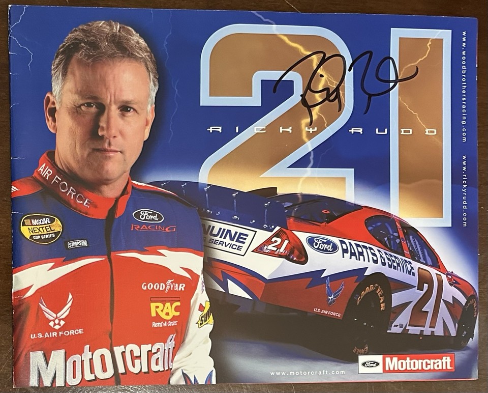 RICKY RUDD HAND SIGNED 8x10” PHOTO BOOKLET WITH PHOTOS! NASCAR ...