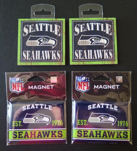 FOUR (4) SEATTLE SEAHAWKS REFRIGERATOR MAGNETS FROM WINCRAFT | eBay