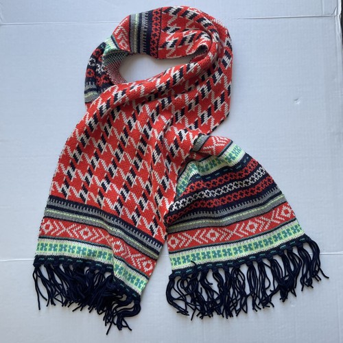 J.CREW Wool Blend Multicolor Knitted Winter Scarf Womens | eBay