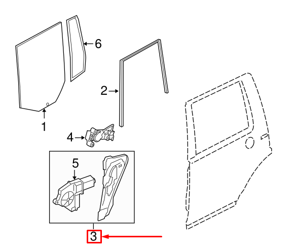Land Rover FREELANDER 2 Rear RH Door Glass Window Regulator LR060138 ...