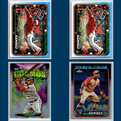 Jose Ramirez Insert Lot (4) Baseball Cards Guardians Topps Collection ...