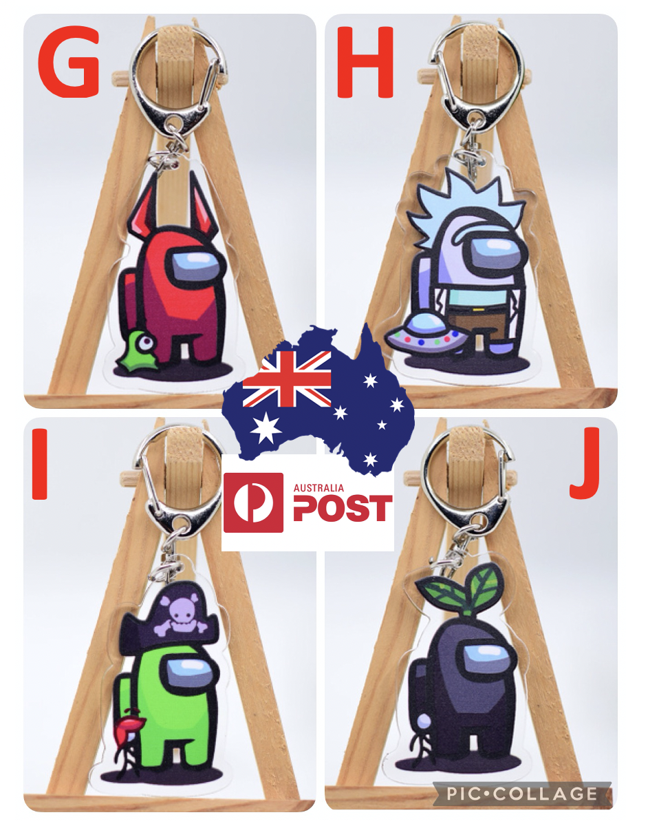 Among Us keychain Keyring character double sized gift imposter Acrylic ...