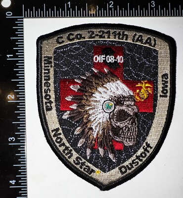 US Army OIF 08-10 C Co 2-211 AA Minnesota Iowa North Star Dustoff USMC ...