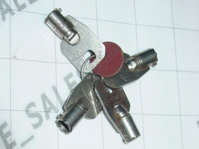 lot 4x vintage ADEMCO vending barrel security old cam KEYS used key set ...