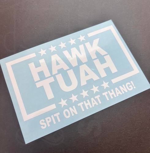 HAWK TUAH spit on that thang stars funny tiktok Truck Car Vinyl Decal ...