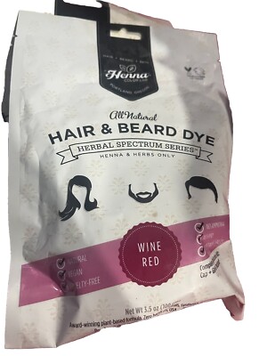 Wine Red Henna Hair & Beard Dye 100% Natural Henna Color Lab AND Hair ...
