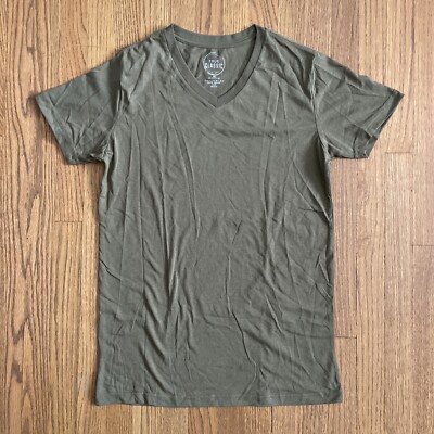 True Classic Premium Quality * V NECK * Tee T Shirt MILITARY GREEN Men ...