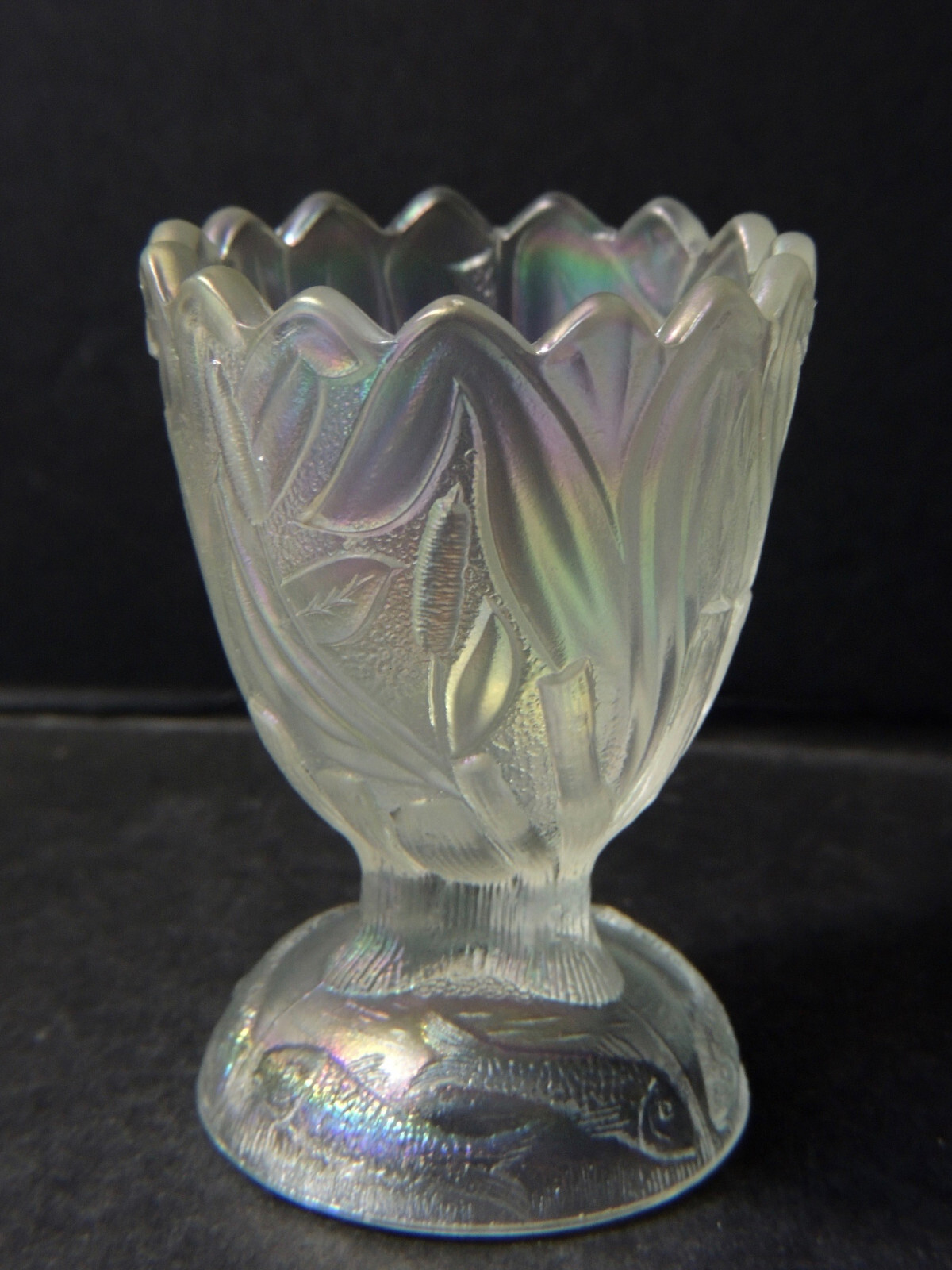 St.Clair Glass Iridescent Glass Kingfisher Toothpick Holder | eBay