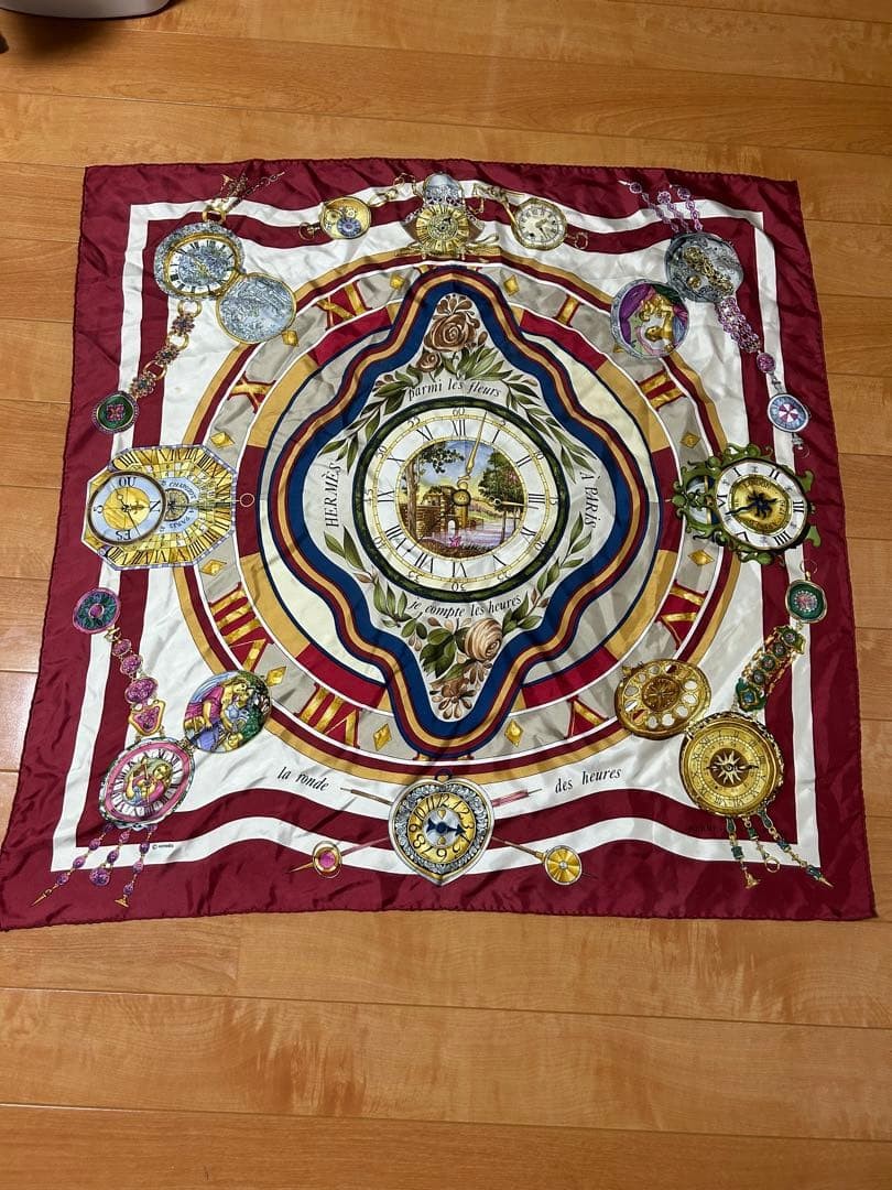 HERMES Scarf Clock Pattern | eBay
