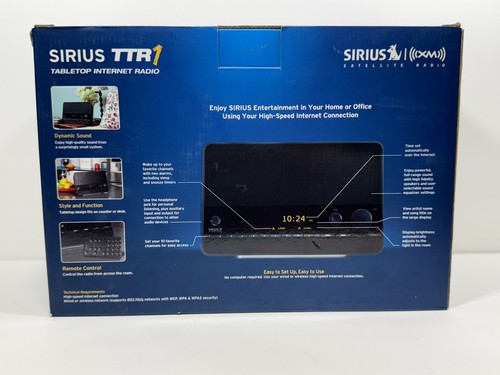 Sirius XM TTR1 Tabletop Internet Radio Automatic Time SiriusXM Alarm ...