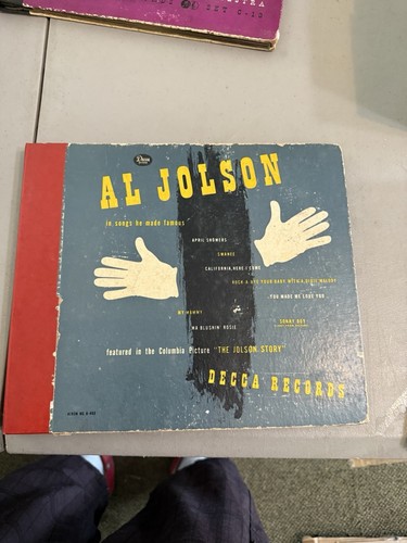 Vintage Al Jolson 4 album/8 song set- 78 rpm Excellent Condition 1946 ...