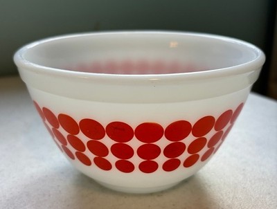 Vintage Pyrex Orange Polka Dot Nesting Mixing Bowl size 401 | eBay