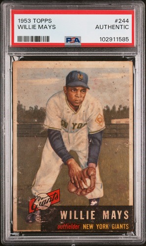 1953 TOPPS #244 WILLIE MAYS PSA AUTHENTIC | eBay