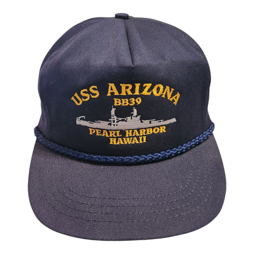 Vintage USS Arizona BB-39 Pearl Harbor Snapback Hat Cap US Navy | eBay
