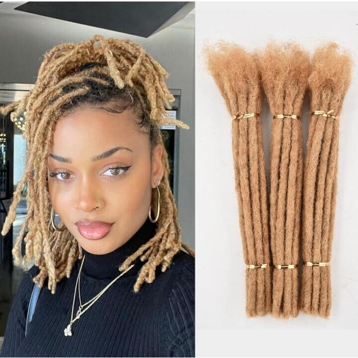 100% Real Human Hair Dreadlocks Extensions Crochet Braiding Hair Dreads ...