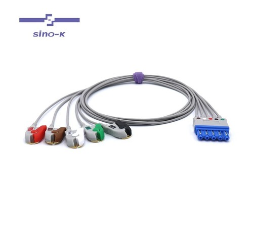 PH ECG leadwires M1968A 5 leads AHA Pinch/Grabber compatible ...