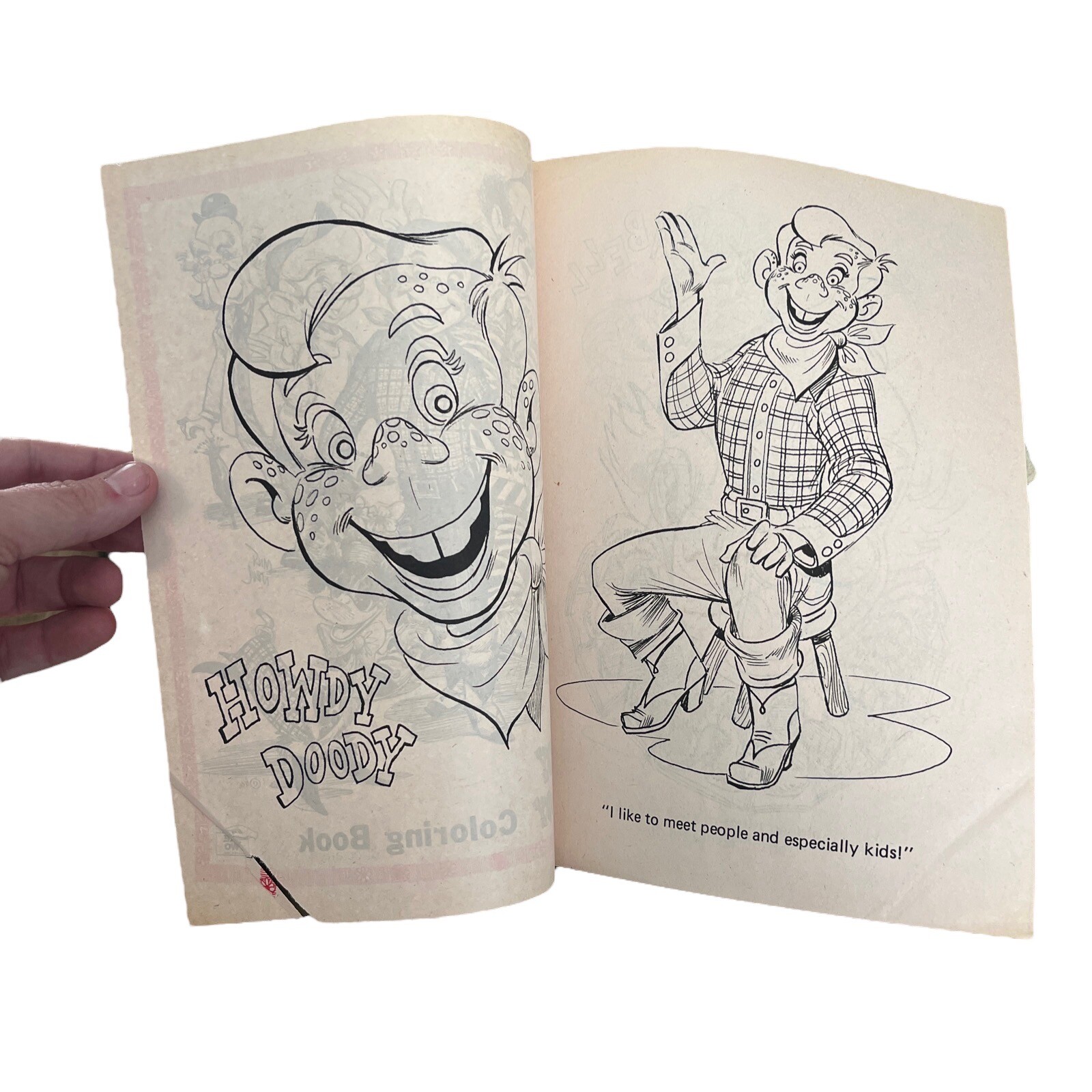 1974 Take Two Howdy Doody w/ Buffalo Bill Smith LP w/insert & coloring ...