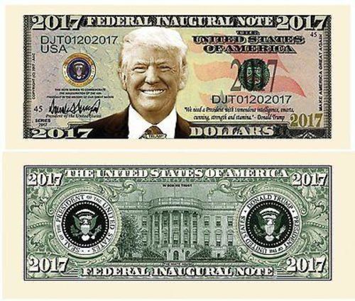 100 Donald Trump President Money Fake Dollar Bills 2017 Fed Inaugural ...