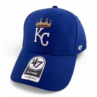 NEW '47 Brand Kansas City Royals MLB Blue KC Crown Logo MVP Adjustable ...
