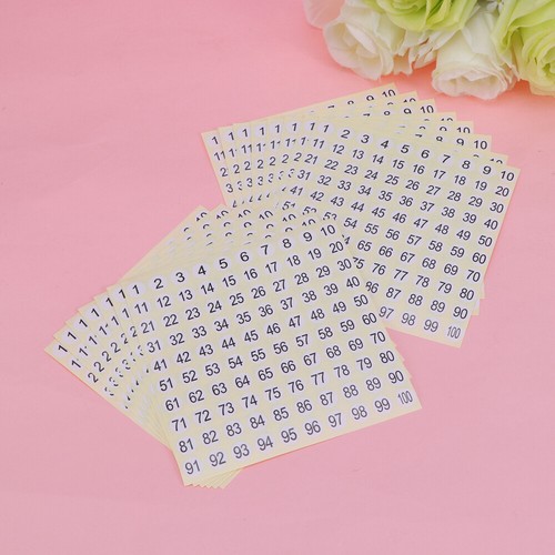 15 Sheets Digital Number Stickers Block Small Numbers Label Paper | eBay