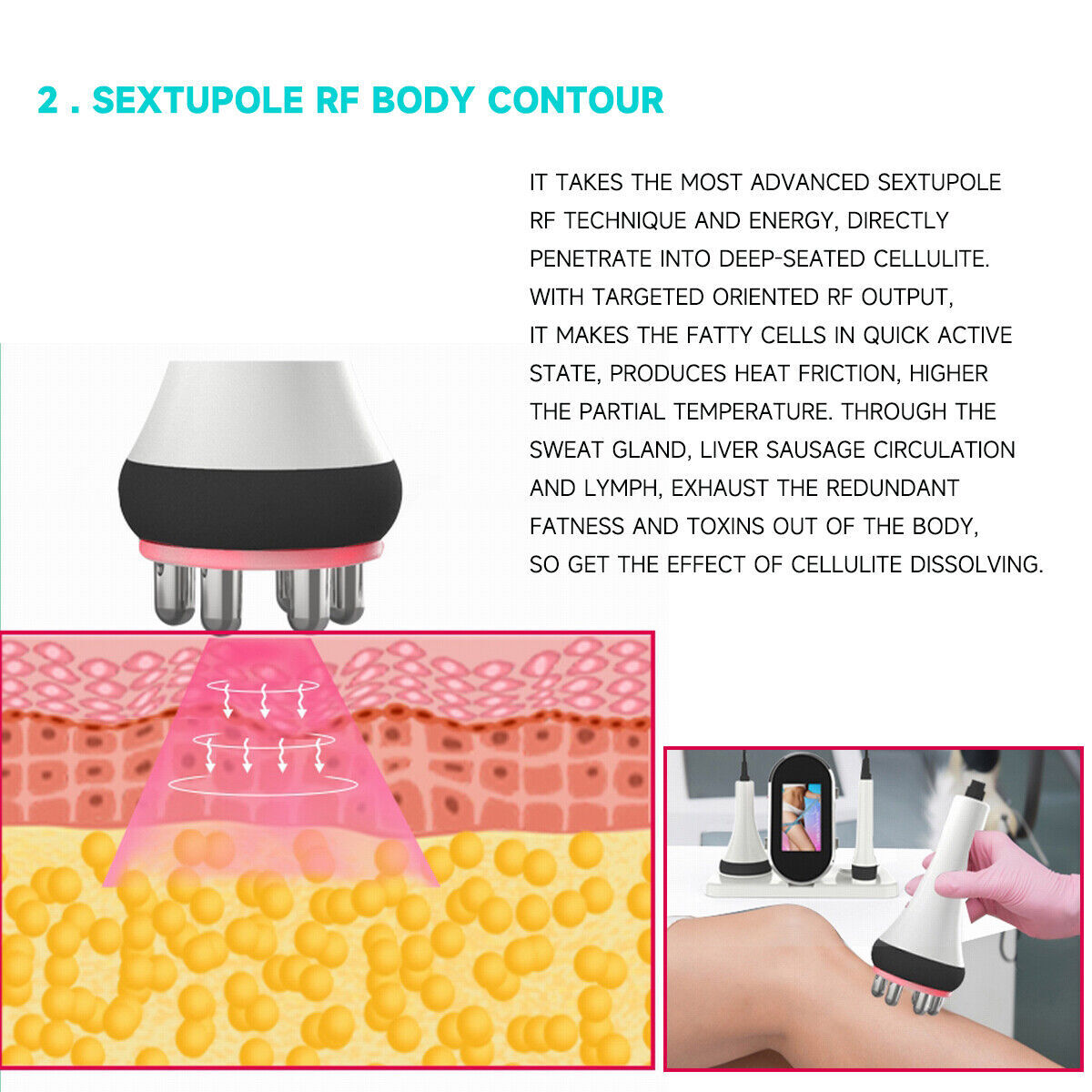 40K 3 IN 1 Cavitation Radio Frequency Body Slimming System Ultrasonic ...