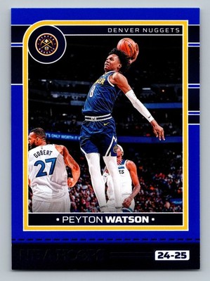 2024-25 NBA Hoops Peyton Watson Blue Parallel # 73 Denver Nuggets. | eBay