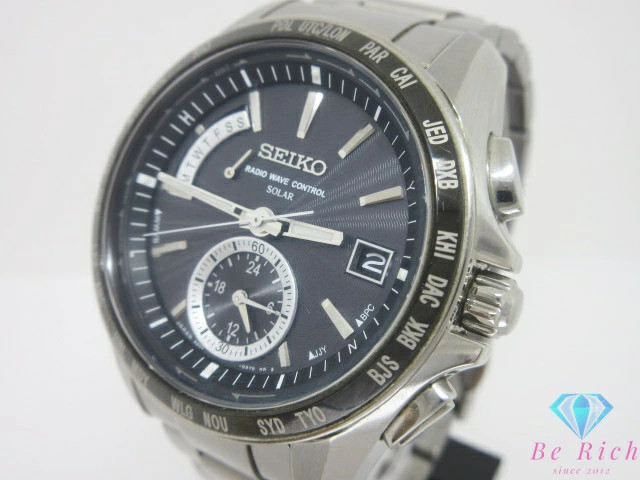 Seiko Brightz World Time Solar Radio Men s Wristwatch… - Gem