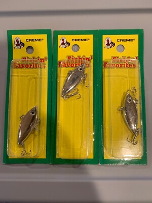 3 Packs Creme’s Small Lipless Crankbaits Silver Chrome | eBay