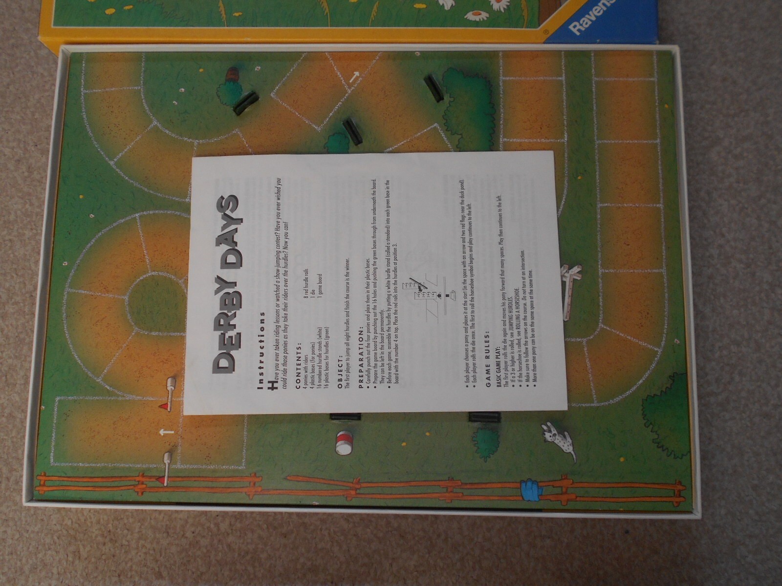 DERBY DAYS vintage children's horse, show jumping game RAVENSBURGER ...