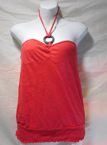 Juniors L.E.I. Cami Boho Tie Halter Tank Top Red Bra Cups Size Med | eBay