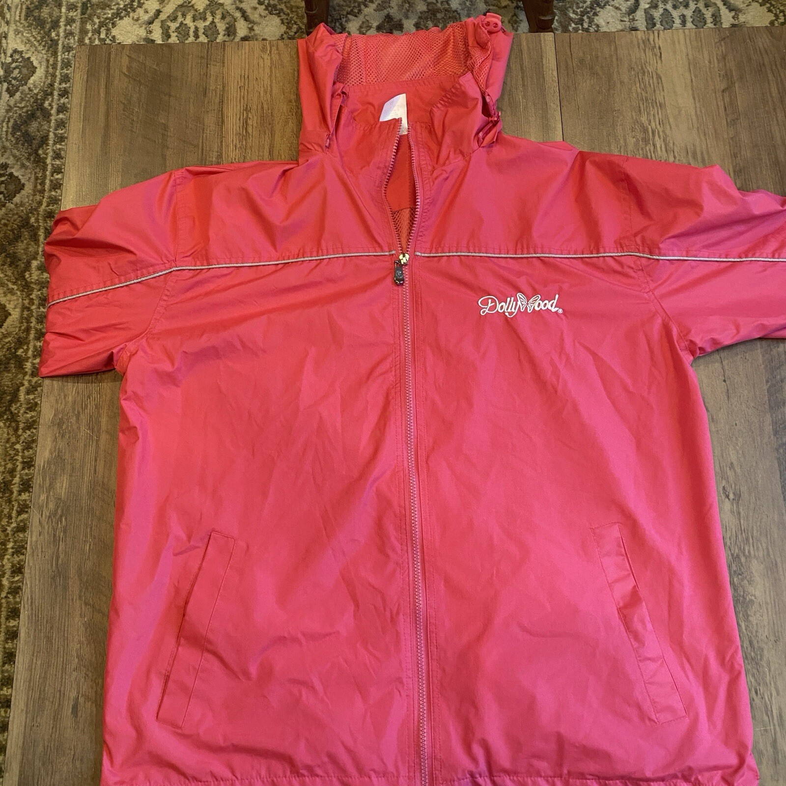 Dolly Parton Dollywood Pink Rain Jacket Windbreaker S… - Gem