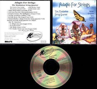 CD ADAGIO FOR STRINGS MANHATTAN STRING QUARTETR BARBER PUCCINI DVORAK ...