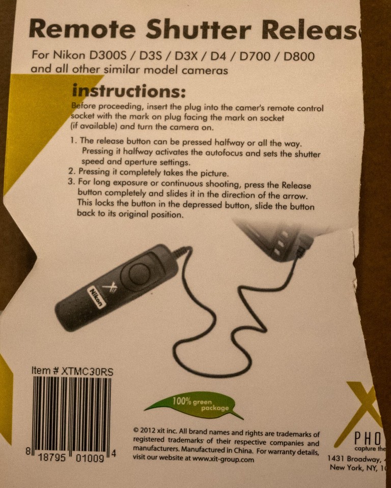 SMDV RFN-4TX Wireless Remote Shutter Release with RFN-4 Transmitter for ...