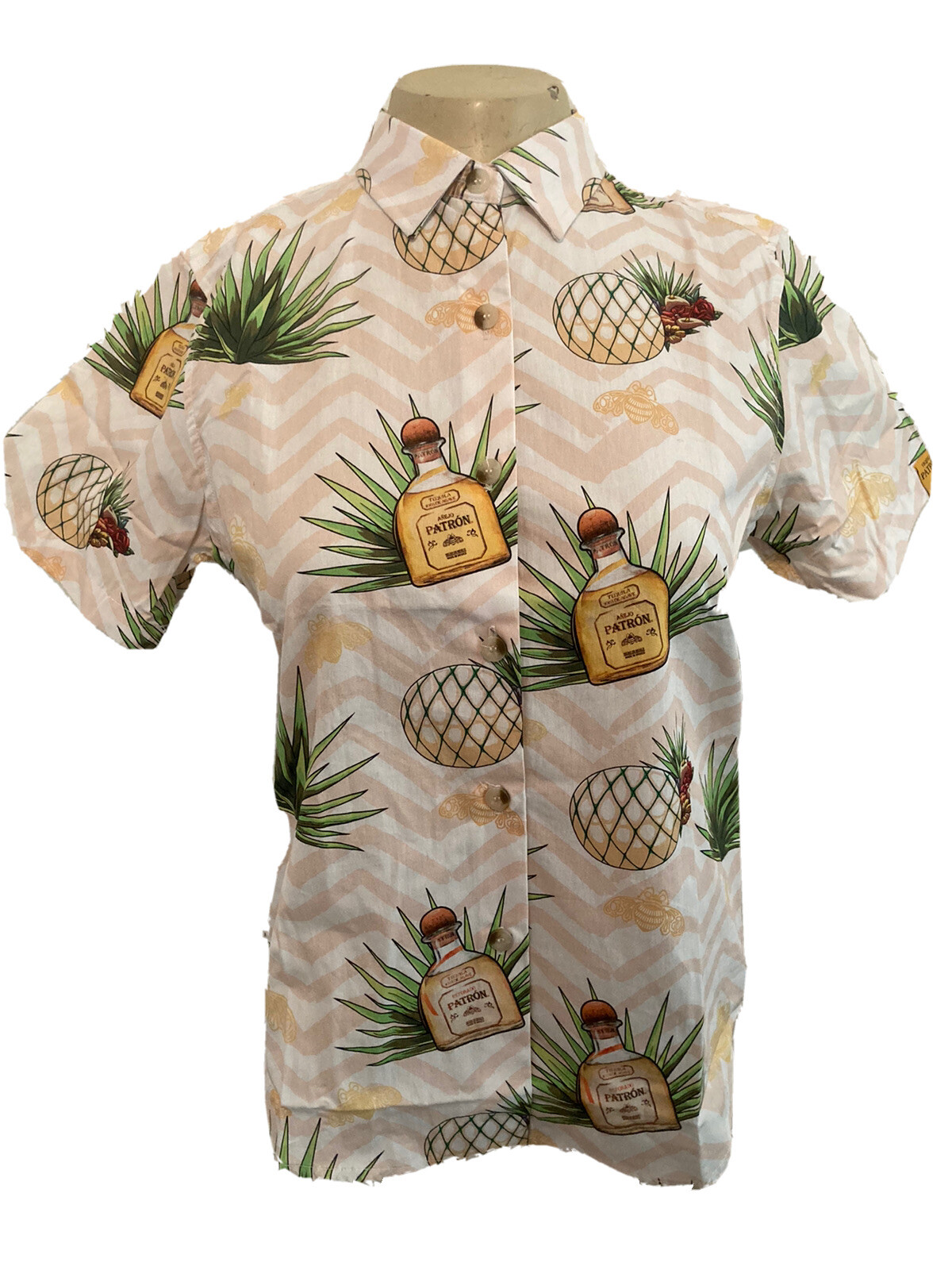 Simply Perfect Patron Tequila Womens Hawaiian Shirt S… - Gem