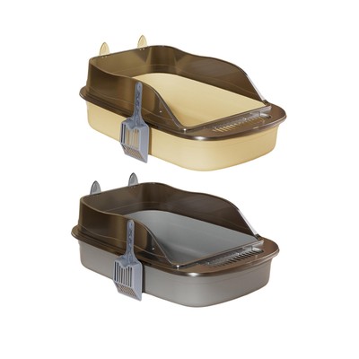 Open Top Pet Litter Tray, High Sided Cat Litter Boxes, Easy Access ...