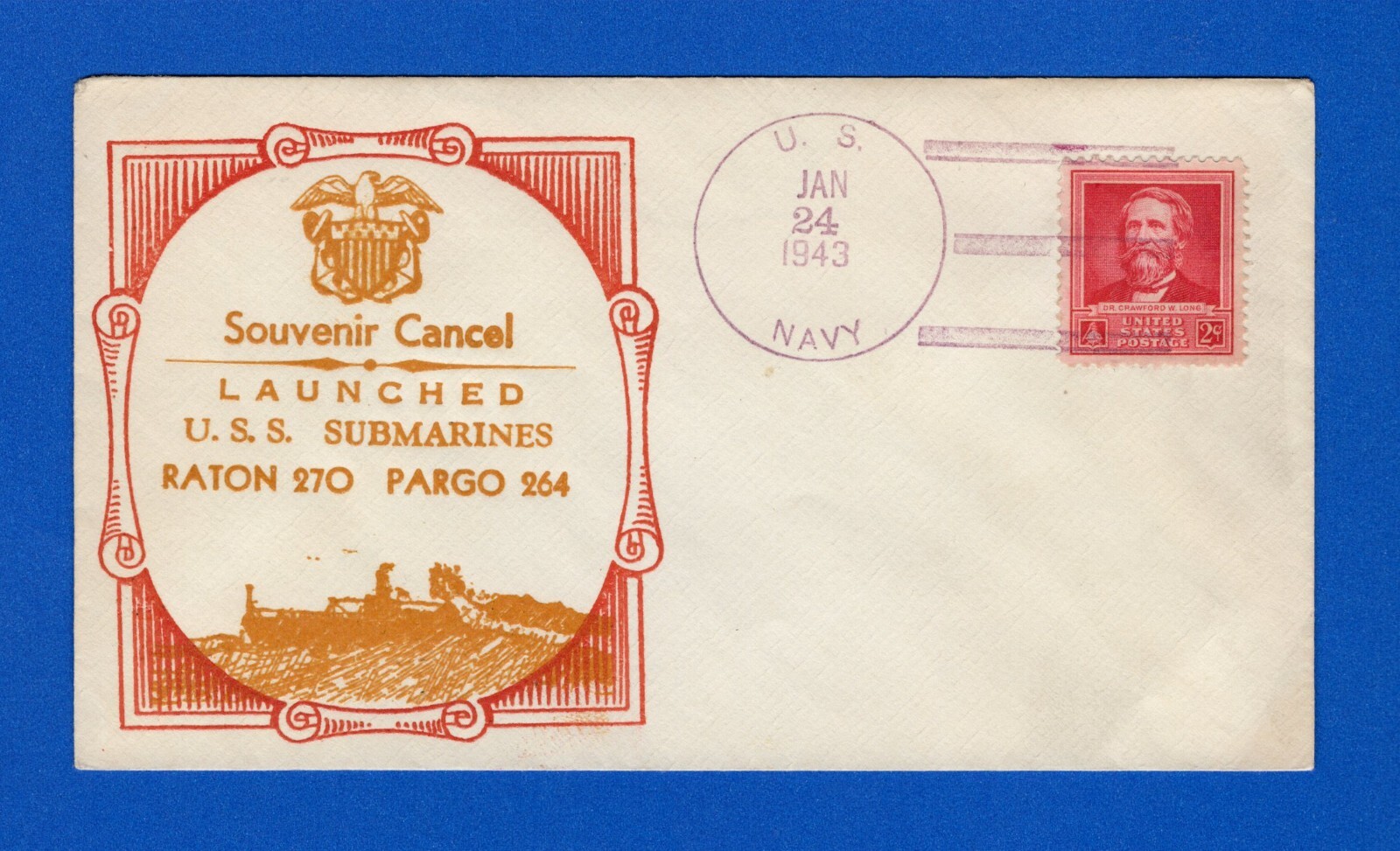 USS Raton SS-270 & USS Pargo SS-264 Launched January 24, 1943 | eBay