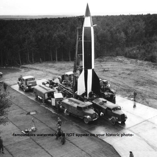 German V-2 Rocket PHOTO Missile Bomb WW2 World War Two V2 Operation ...