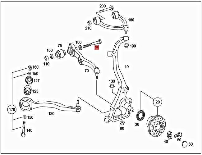 Genuine MERCEDES A209 C209 C215 CL203 R230 R231 S203 W203 Screw ...
