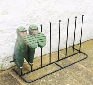 Steel Black Powder Coated Boot Rack 4 Pairs Wellie Welly Holder Stand ...