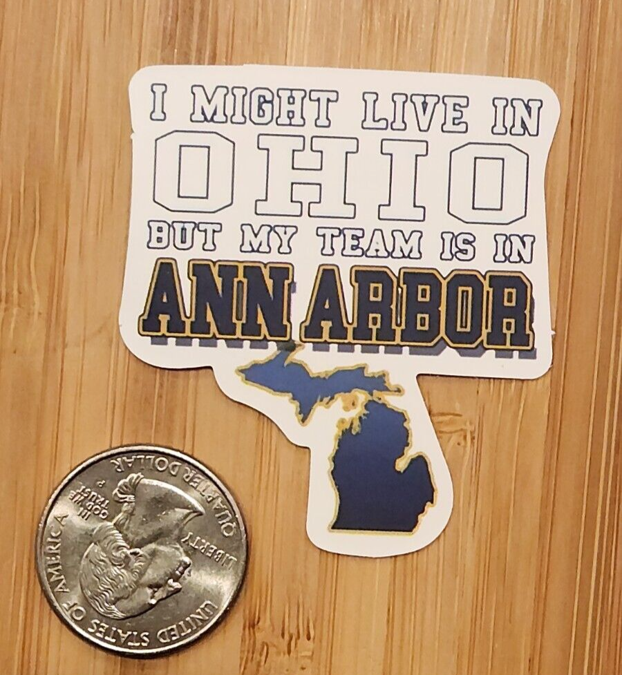 🏈MICHIGAN STICKER NCAA Michigan Decal University of Michigan Wolverines ...