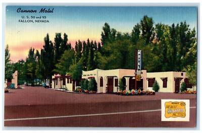c1940 Cannon Motel Exterior Building Fallon Nevada NV Vintage Postcard ...
