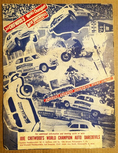 JOIE CHITWOOD’s Daredevil Auto & Cycle Thrill Show Souvenir Booklet ...
