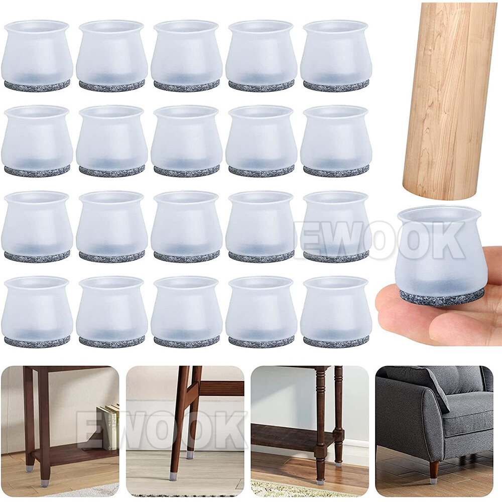 48PCS Ruby Slider Chair Leg Protector For Hardwood Floors Fits All ...