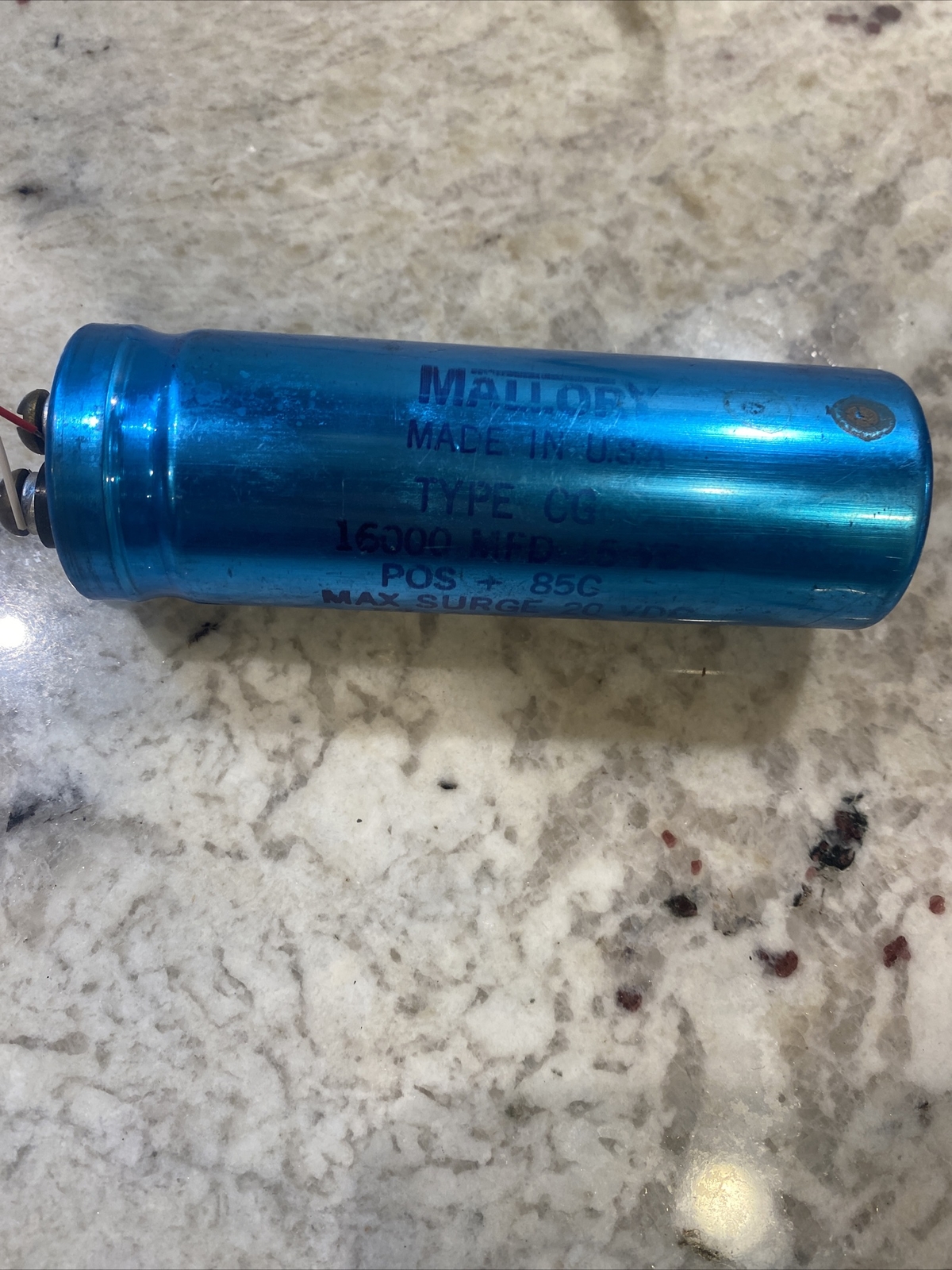 Mallory Capacitor Type: CG 16000 MFD 15 VDC 57-025-165 235-7833K ...