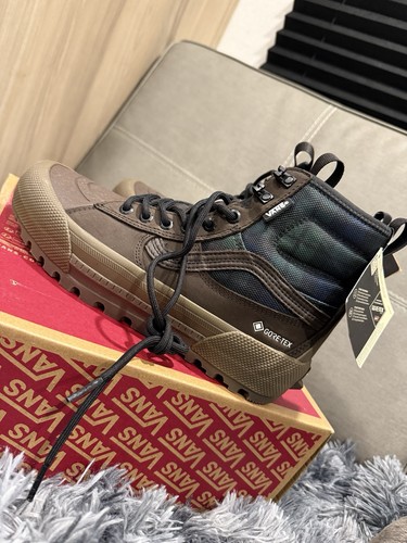 VANS Sk8-Hi Gore-Tex MTE-3 Boots Tech Plaid, Brown/Green, Size 8 Women ...