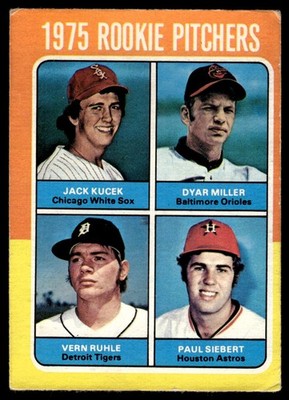 1975 O-Pee-Chee Jack Kucek/Dyar Miller/Vern Ruhle/Paul Siebert Rookie ...